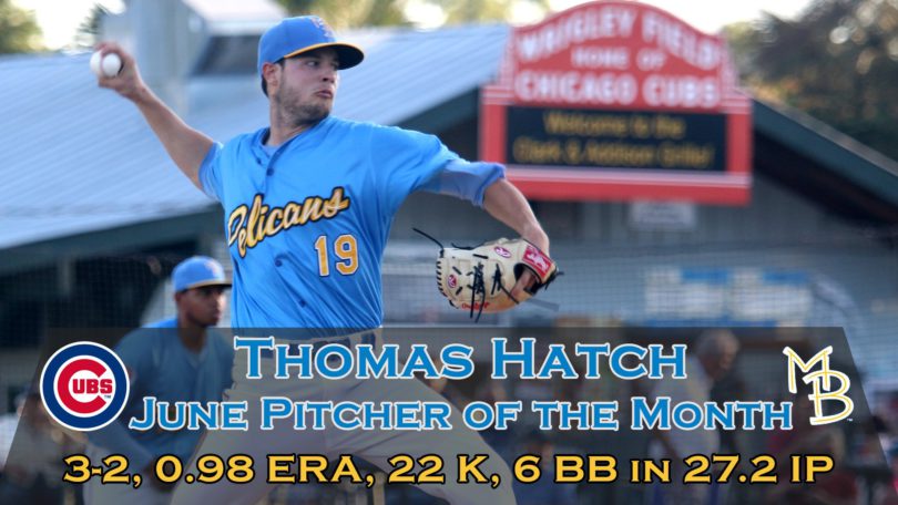 Thomas Hatch Named Pitcher of the Month for Chicago Cubs' Organization ...