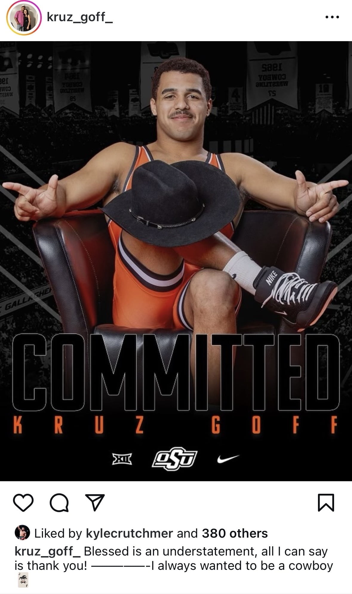 OSU Wrestling: Blackwell Product Kruz Goff Commits to Cowboys | Pistols ...